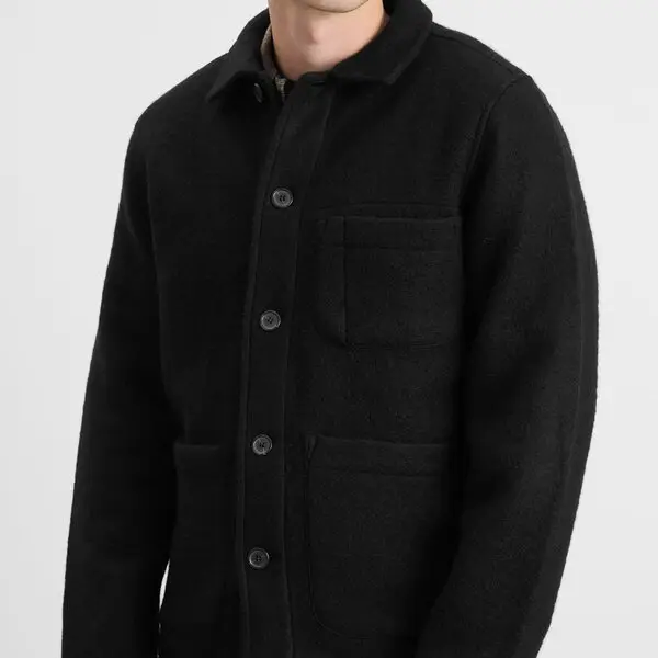 Universal Works Wool Fleece Field Jacket - Black