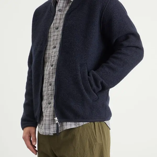 Universal Works Wool Fleece Zip Bomber
