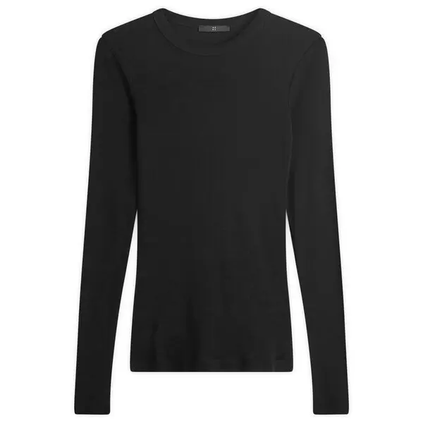 RÓHE Fine Merino Long Sleeve Top - Black