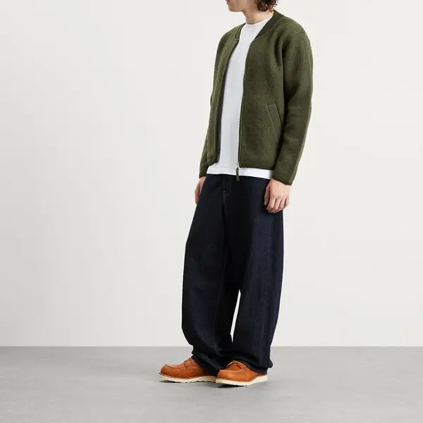 Universal Works Wool Fleece Zip Bomber Jacket