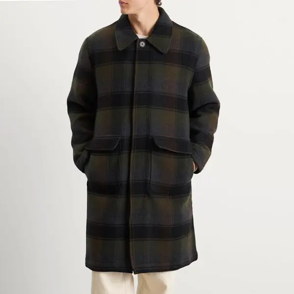 Universal Works Berlin Wool Check Account Coat