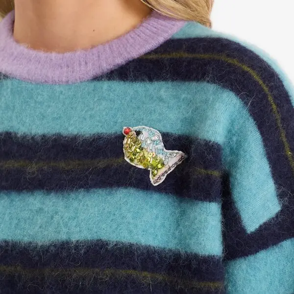 ALEMAIS Domenica Teal Sweater