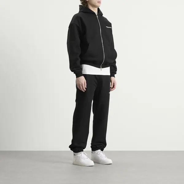 ANNIE HOOD Mini Logo Zip Hoodie
