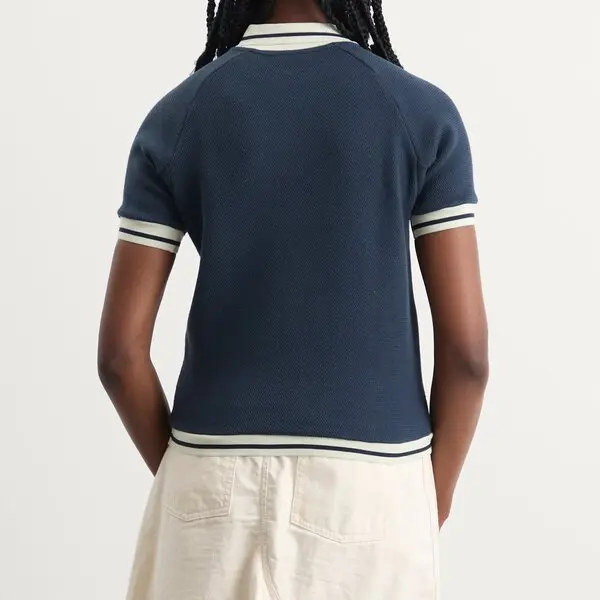 SUNDAYFRUITMARKET Cherry Waffle Collar T-shirt