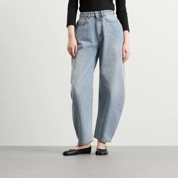 RÓHE High-waist Sculptural Denim Jeans - Classic Blue