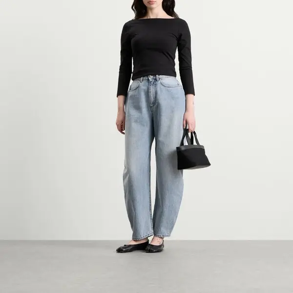RÓHE High-waist Sculptural Denim Jeans - Classic Blue