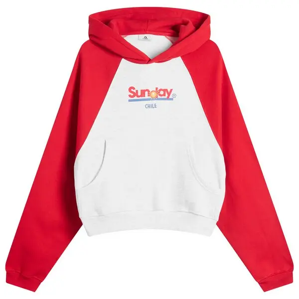 SUNDAYFRUITMARKET Sunday Ranglan Hoodie - Red
