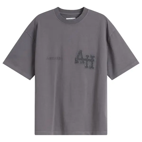 ANNIE HOOD College T-shirt - Washed Black