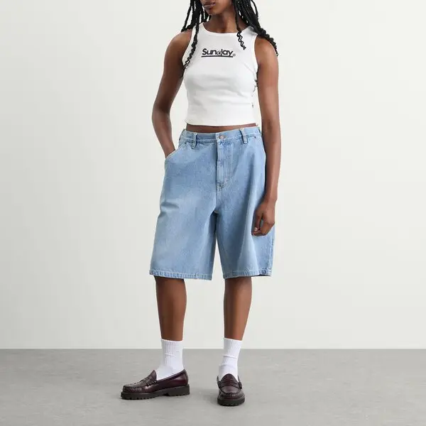 SUNDAYFRUITMARKET Ribbed Logo Tank Top