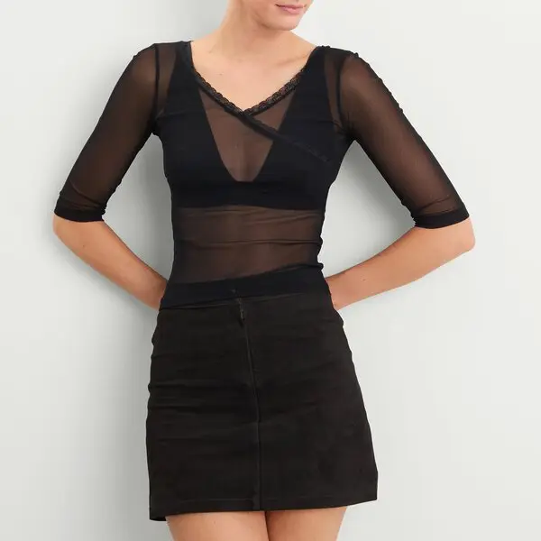 FRUITY BOOTY Mesh 3/4 Sleeve Top