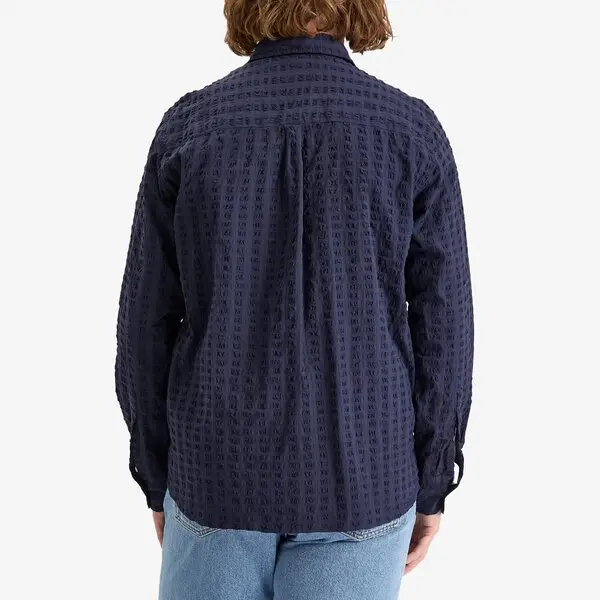 FORET Map Seersucker Overshirt