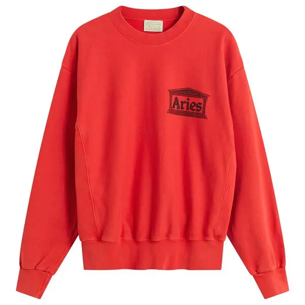 Aries Premium Aged Temple Sweatshirt - Red