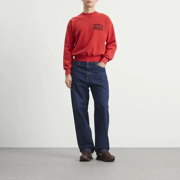 Aries Premium Aged Temple Sweatshirt - Red