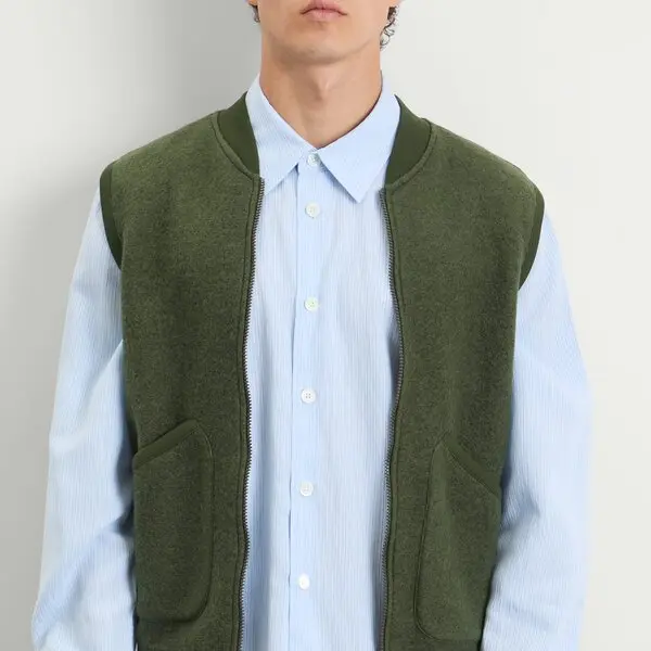 Universal Works Wool Fleece Zip Bomber Presented End