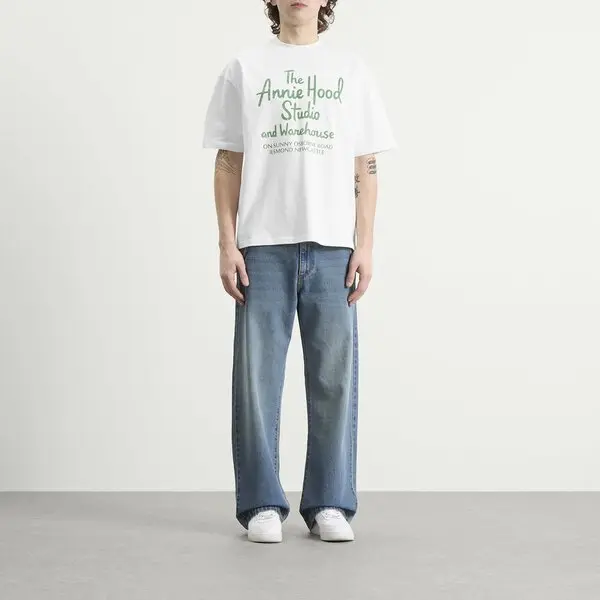 ANNIE HOOD Graphic Print Cotton T-shirt