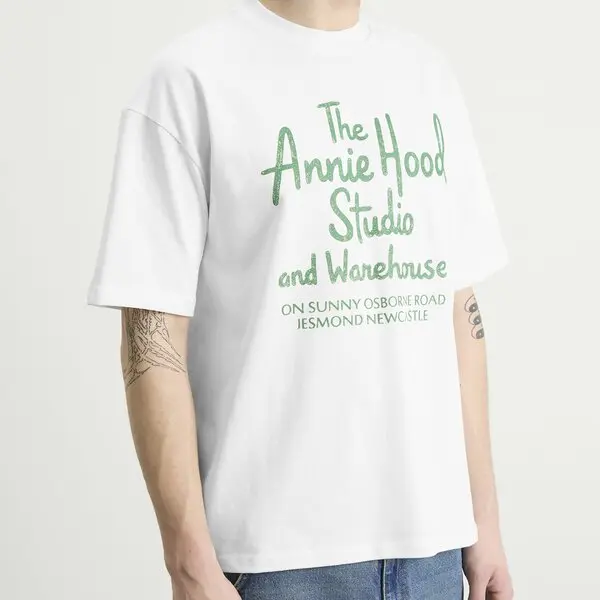 ANNIE HOOD Graphic Print Cotton T-shirt
