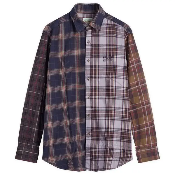 Aries Overdyed Patchwork Shirt - Purple