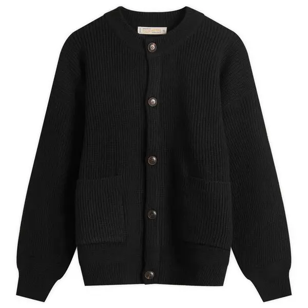 FRIZMWORKS Heavy Wool Round Cardigan - Black