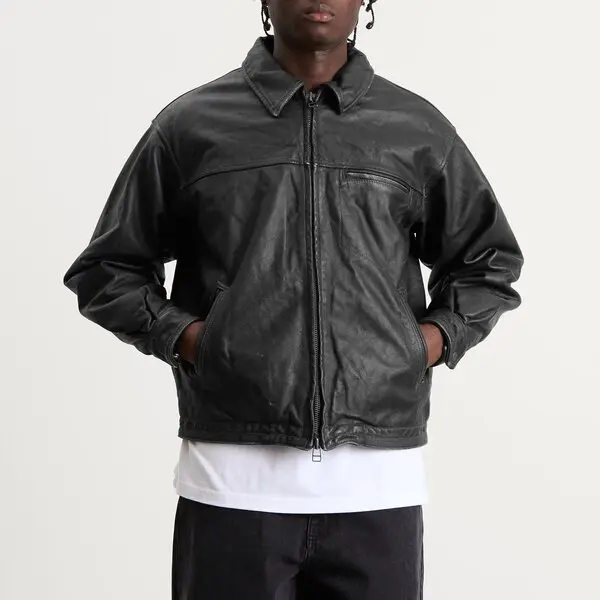 FRIZMWORKS Destroyed Cowhide Leather Jacket