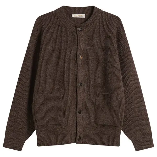 FRIZMWORKS Heavy Wool Round Cardigan - Choco Brown