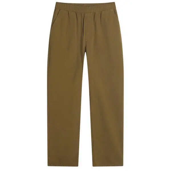 FORET Calm Seersucker Trousers - Army