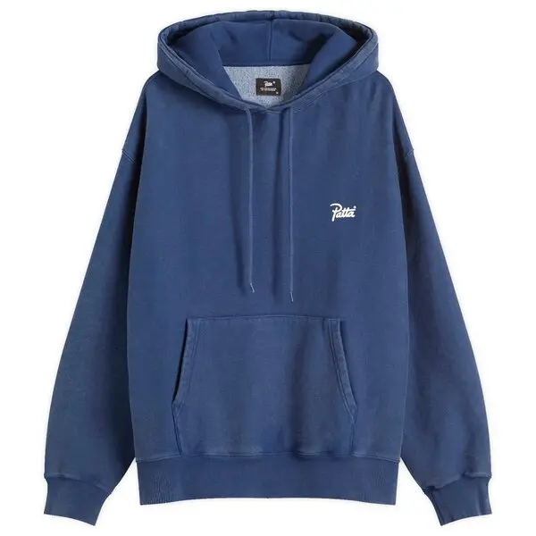 PATTA Classic Acid Washed Hoodie - Blue