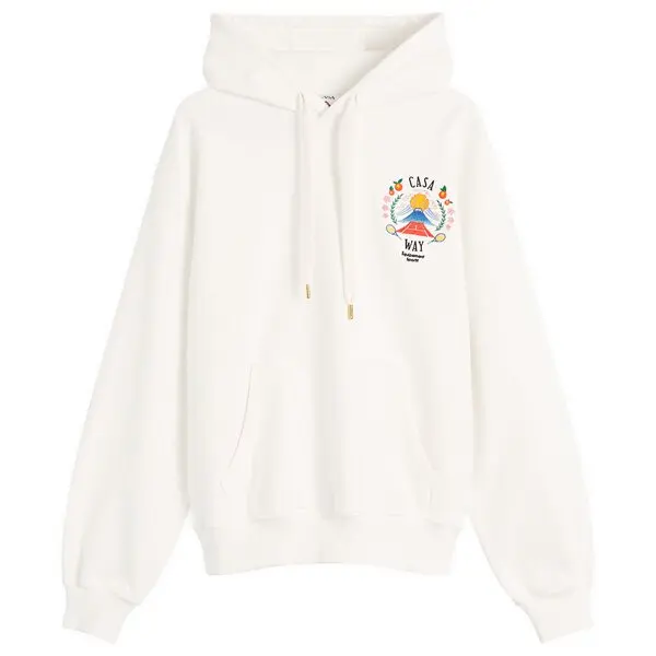 Casablanca Casa Way Mountain Printed Hoodie - White