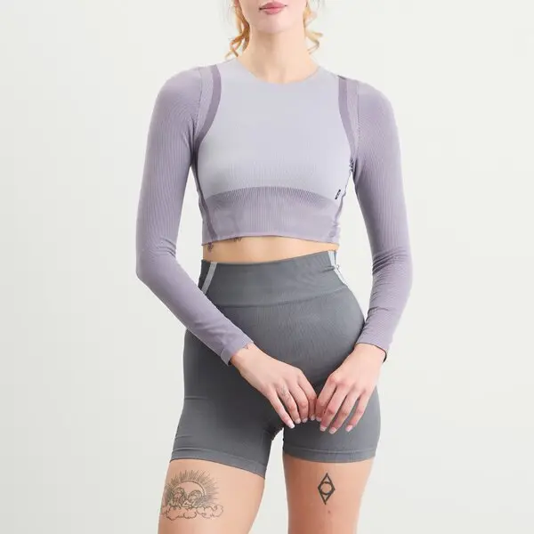 On Studio Knit Long Sleeve Cropped Top