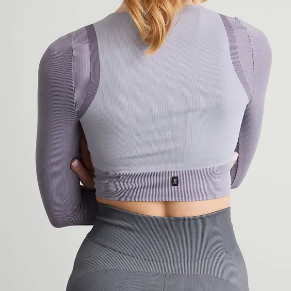 On Studio Knit Long Sleeve Cropped Top