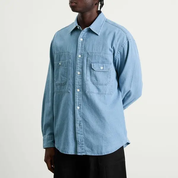 FRIZMWORKS Bleach Denim Utility Shirt