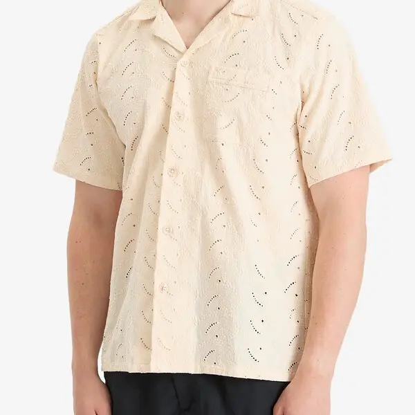 FORET Leo Paisley Shirt - Cloud