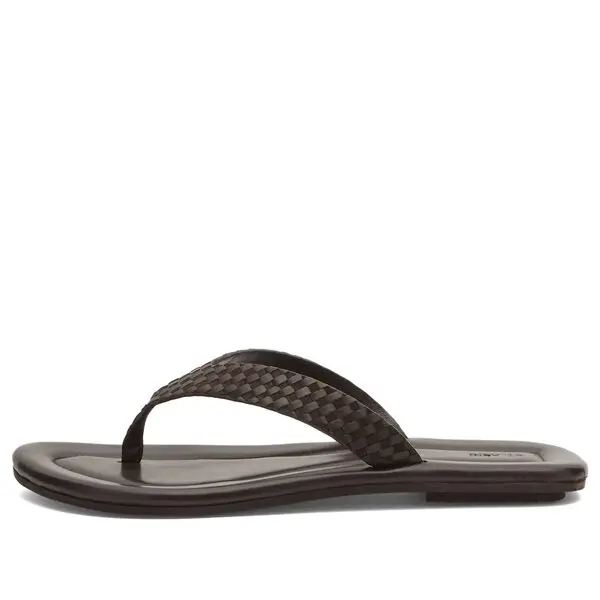 ST. AGNI Lattice Weave Thong - Coffee