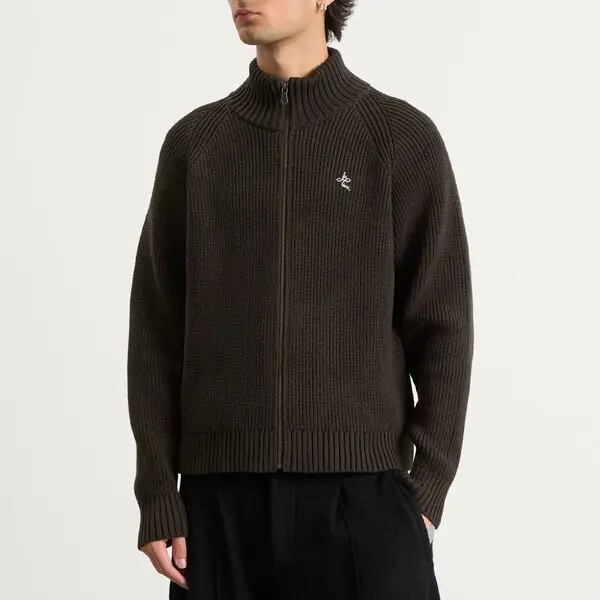 LE PERE Zipper Knit Cardigan