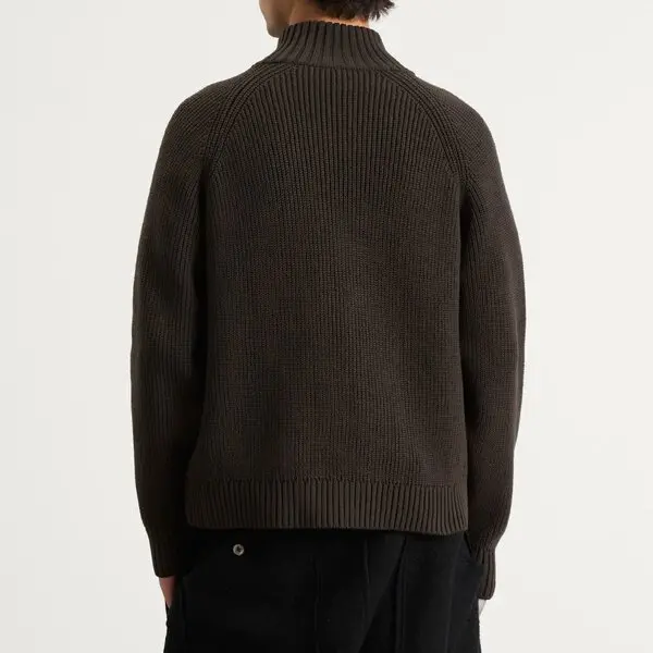 LE PERE Zipper Knit Cardigan