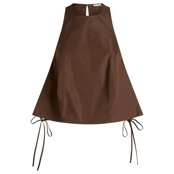ST. AGNI Paper Taffeta Cocoon Top - Mocha