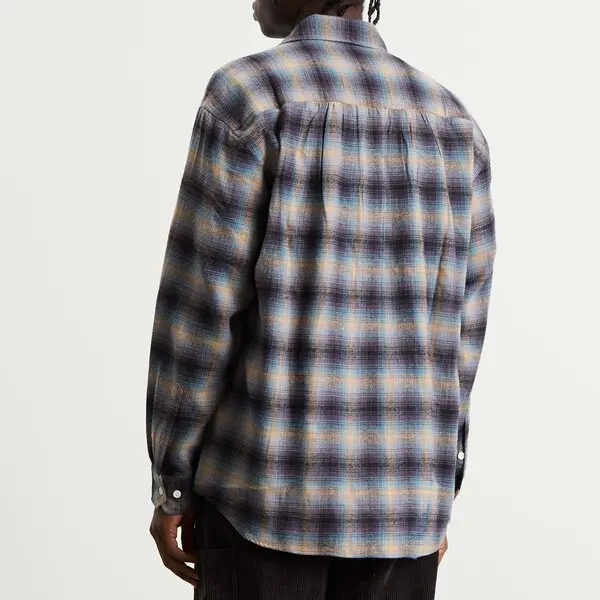 FRIZMWORKS Flannel Check Work Shirt - Midnight Blue