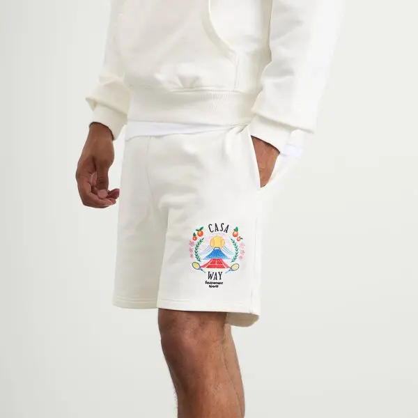 Casablanca Casa Way Mountain Embroidered Sweat Shorts