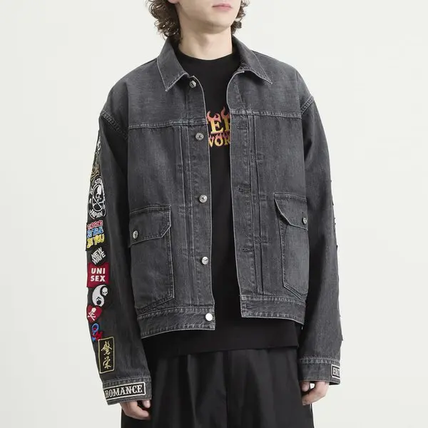 MASTERMIND WORLD Patched Denim Jacket