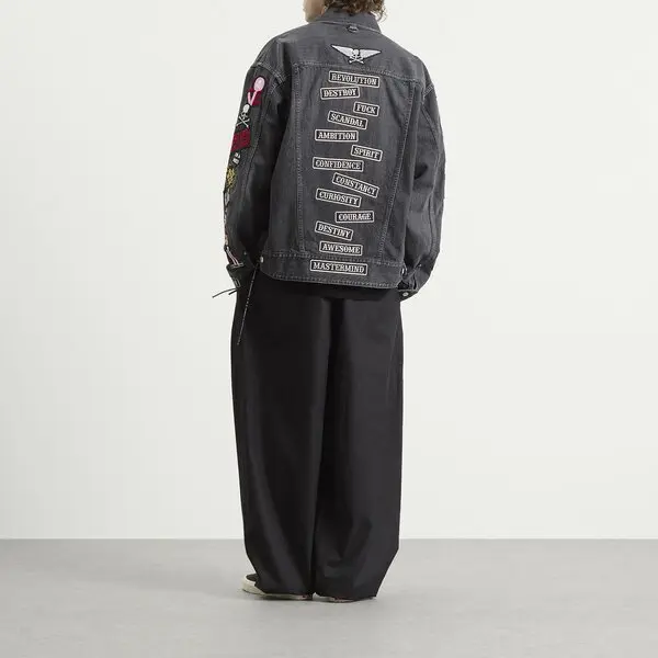 MASTERMIND WORLD Patched Denim Jacket