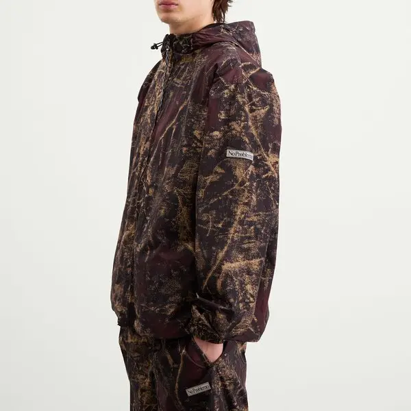 NO PROBLEMO Forest Glitch Nylon Jacket
