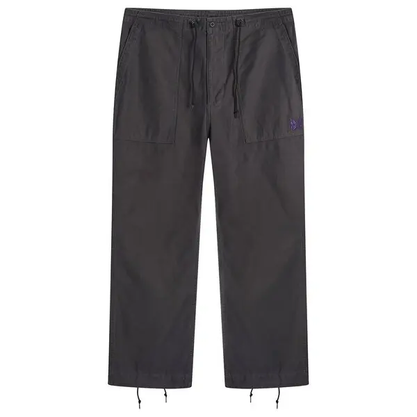 Needles Reversed Sateen String Fatigue Trousers - Black