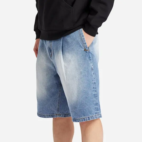 DIME Pleated Denim Shorts