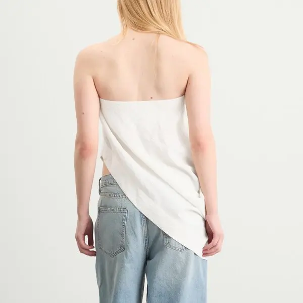 ST. AGNI Cloud Asymm Drape Top
