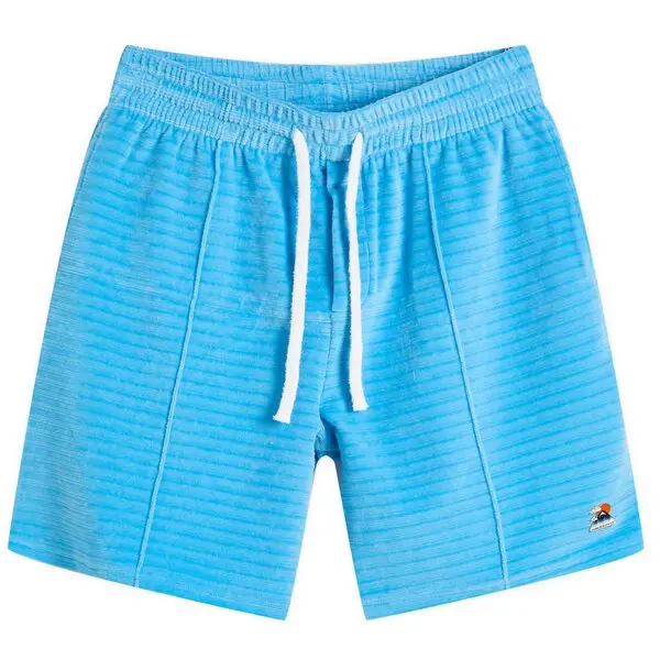 Casablanca Velour Pintuck Shorts - Blue