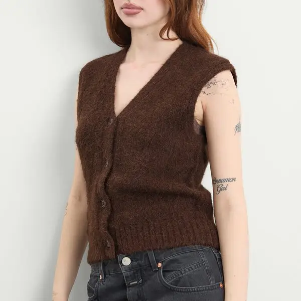 SAMSØE SAMSØE Sajeanne Hairy Knit Vest Top