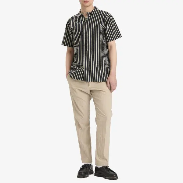 Nn07 Bill Pleated Seersucker Trousers