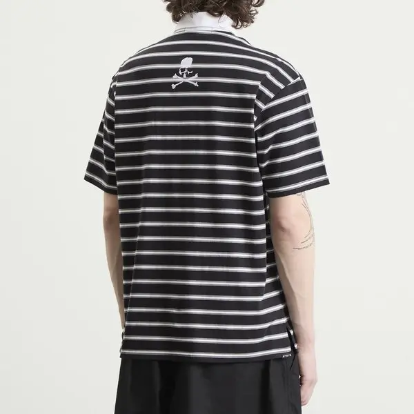 MASTERMIND WORLD Fine Gauge Stripe Ss Rugby Shirt