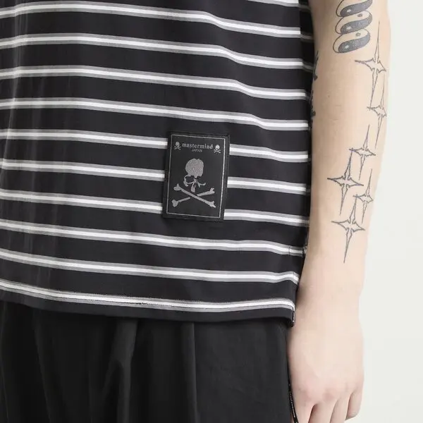 MASTERMIND WORLD Fine Gauge Stripe Ss Rugby Shirt