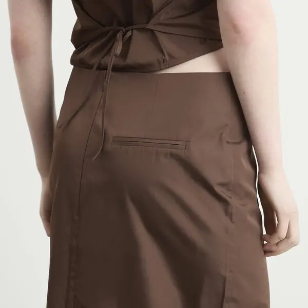 ST. AGNI Paper Taffeta Column Skirt