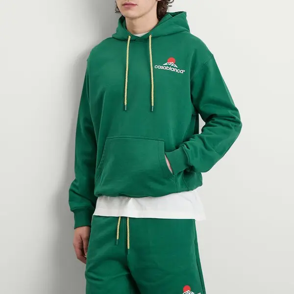 Casablanca Montagne Printed Organic Cotton Hoodie